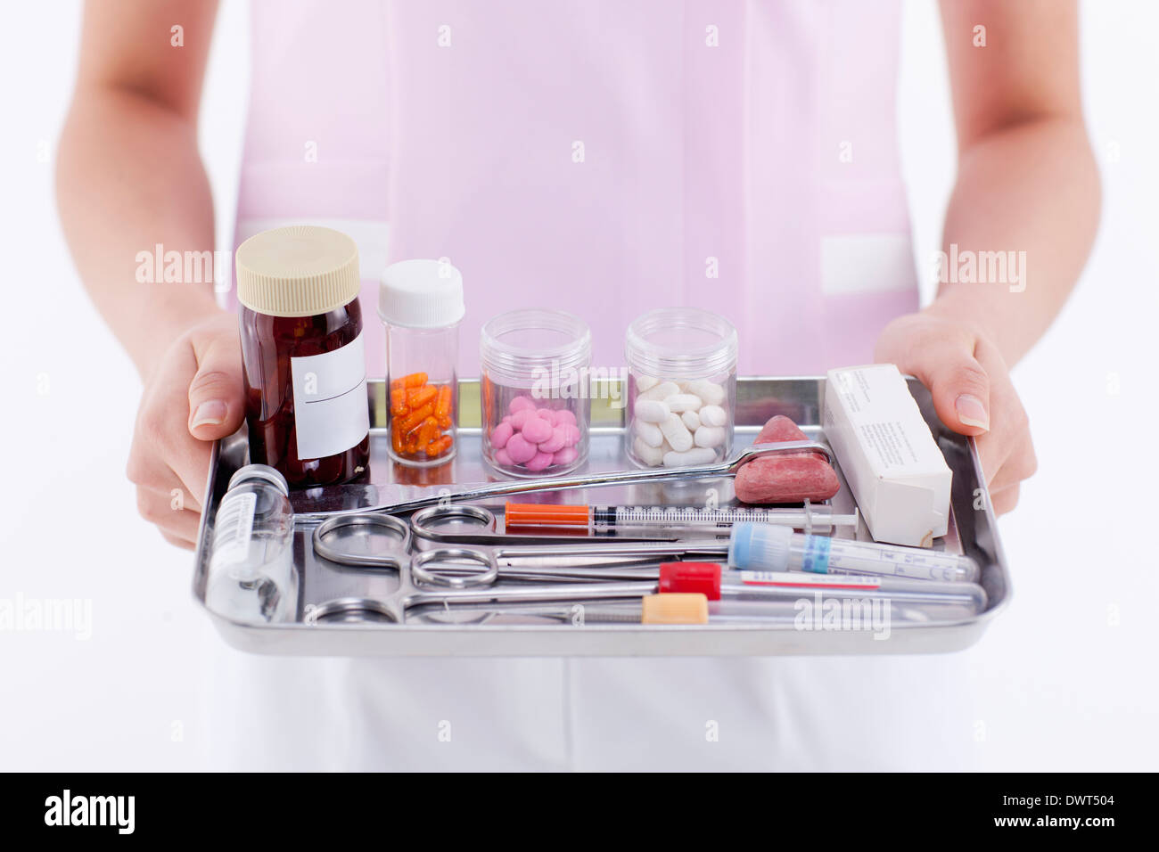 a nurse posing with medical equipment Stock Photo - Alamy