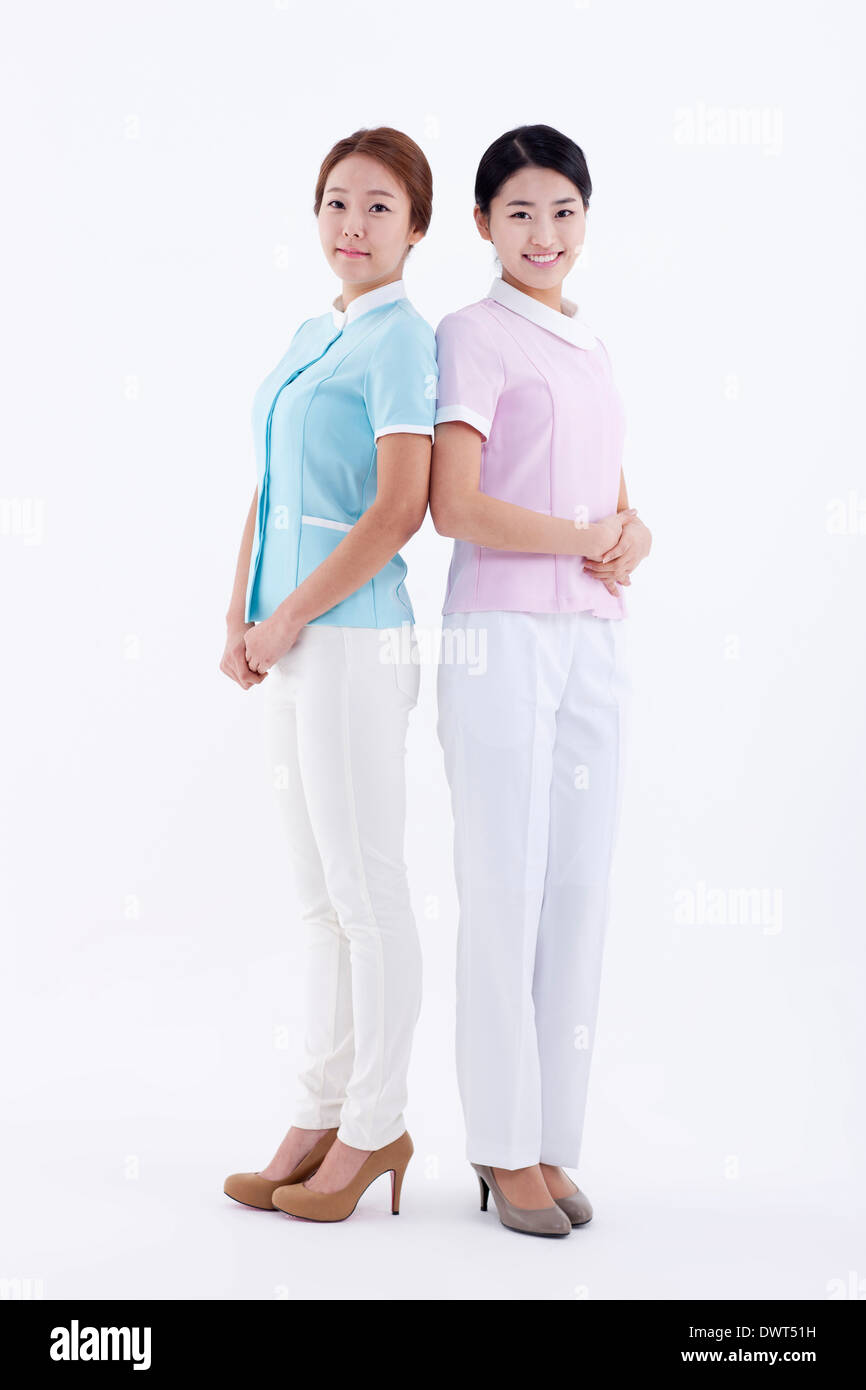 two nurses posing Stock Photo - Alamy