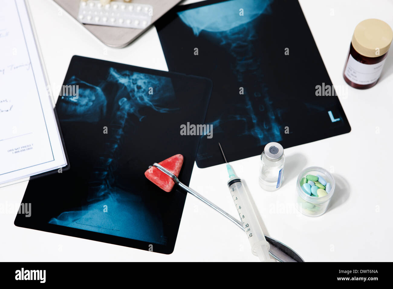 a doctors desk with x-rays Stock Photo - Alamy