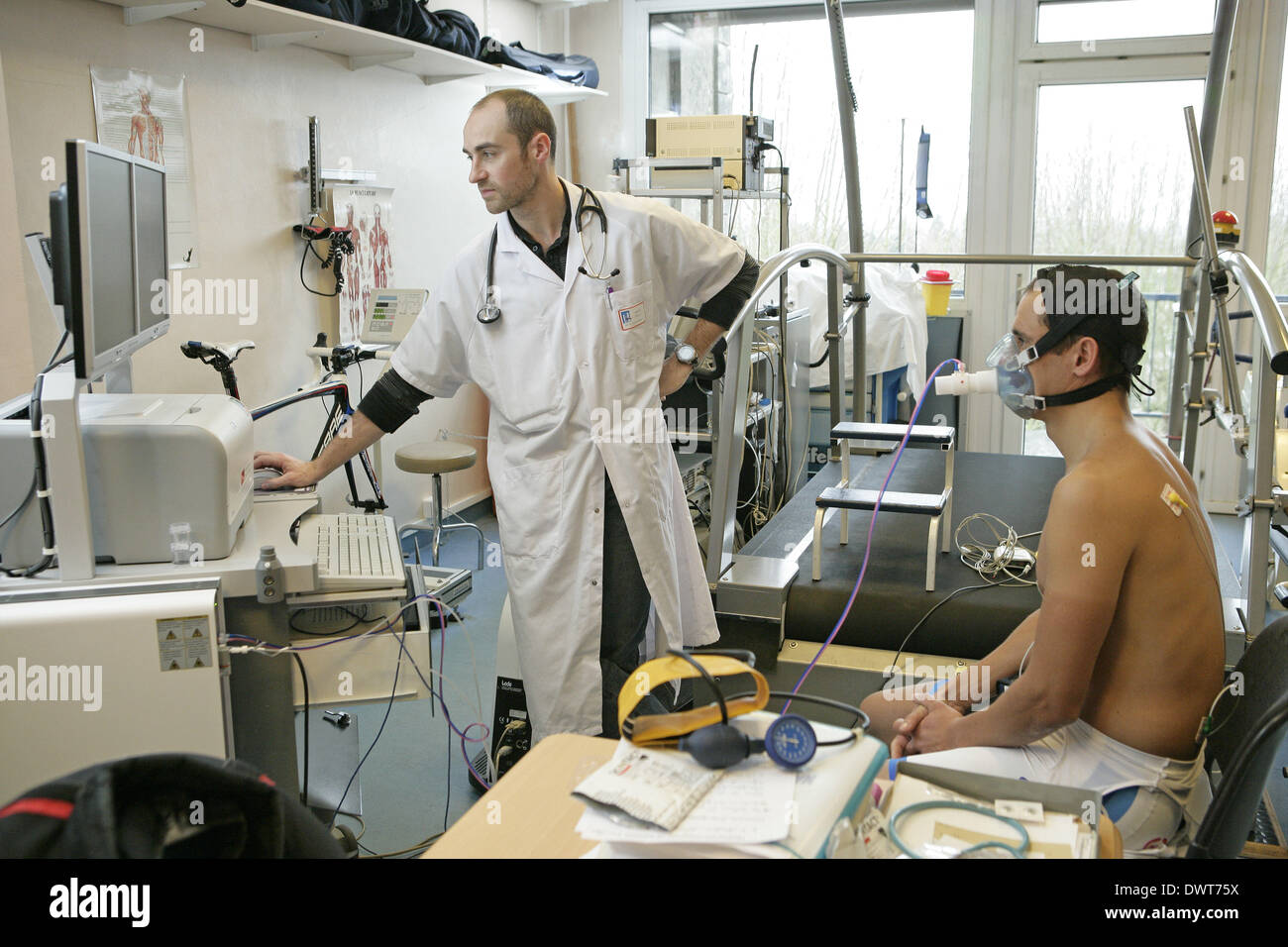 Stress test man Stock Photo - Alamy