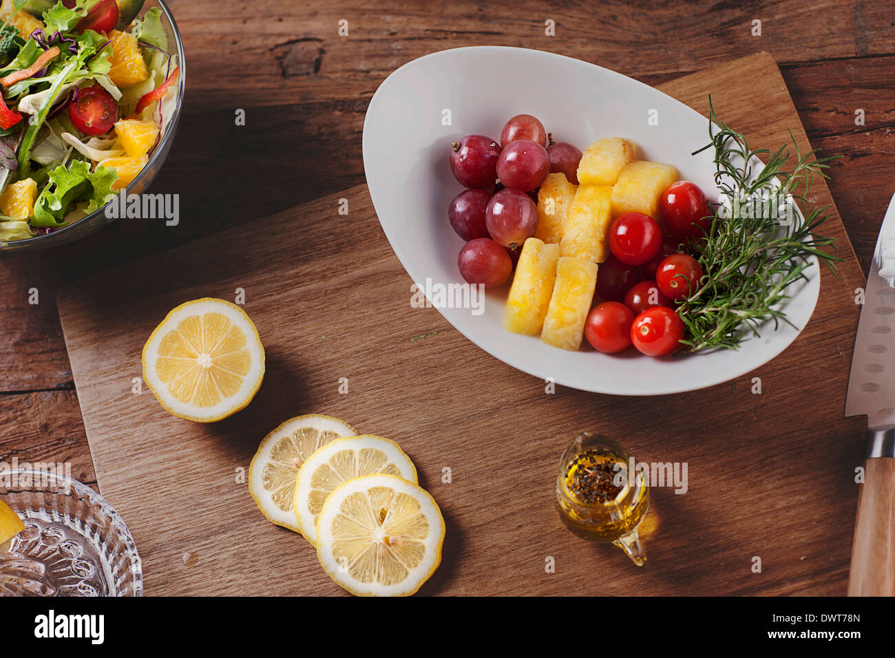 a table with fruits and vegetables Stock Photo - Alamy