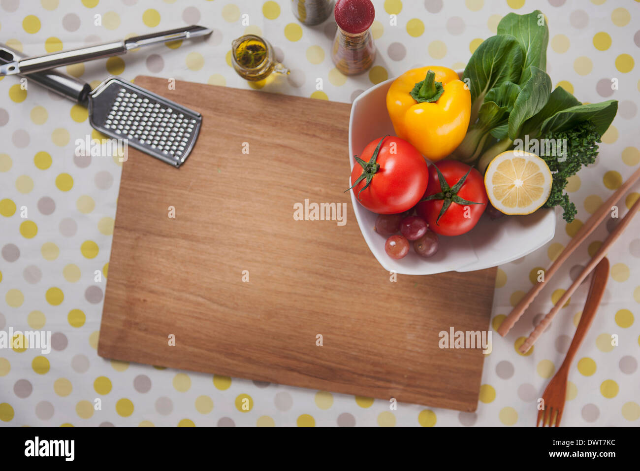 a set of salad ingredients Stock Photo - Alamy