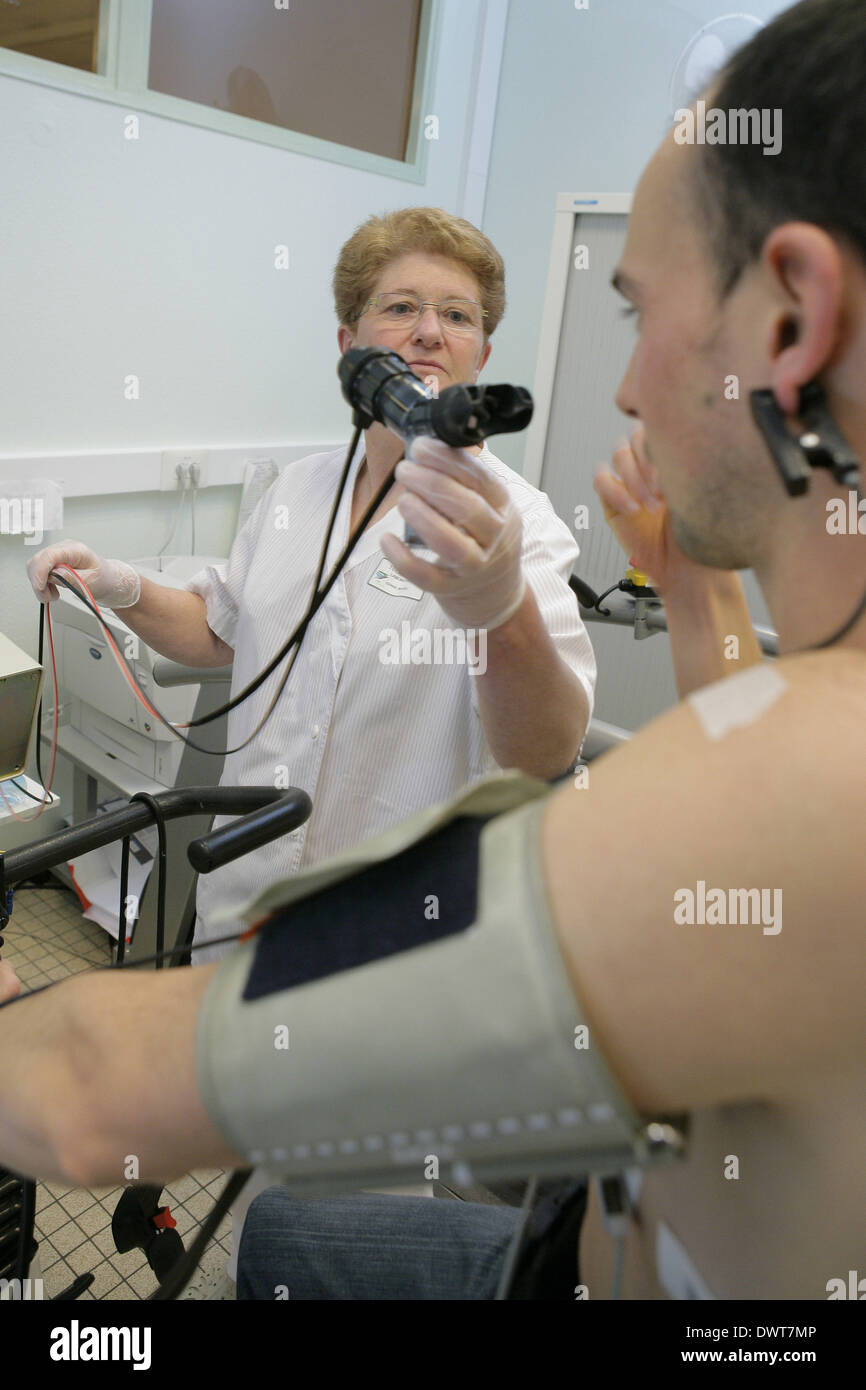 Stress test man Stock Photo - Alamy