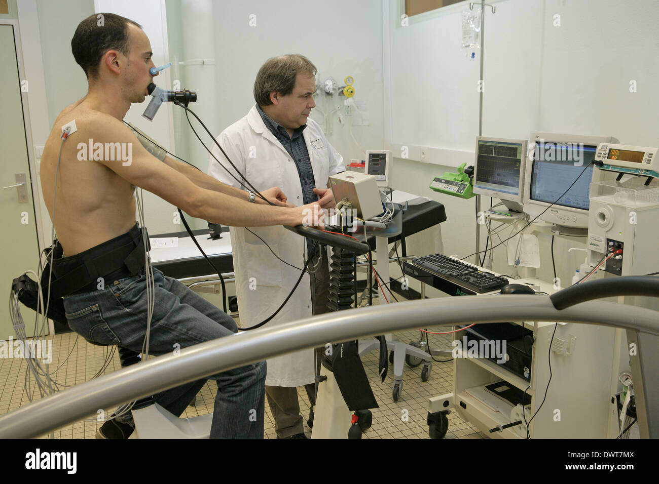 Stress test man Stock Photo - Alamy