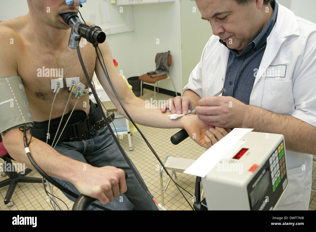 Stress test man Stock Photo - Alamy