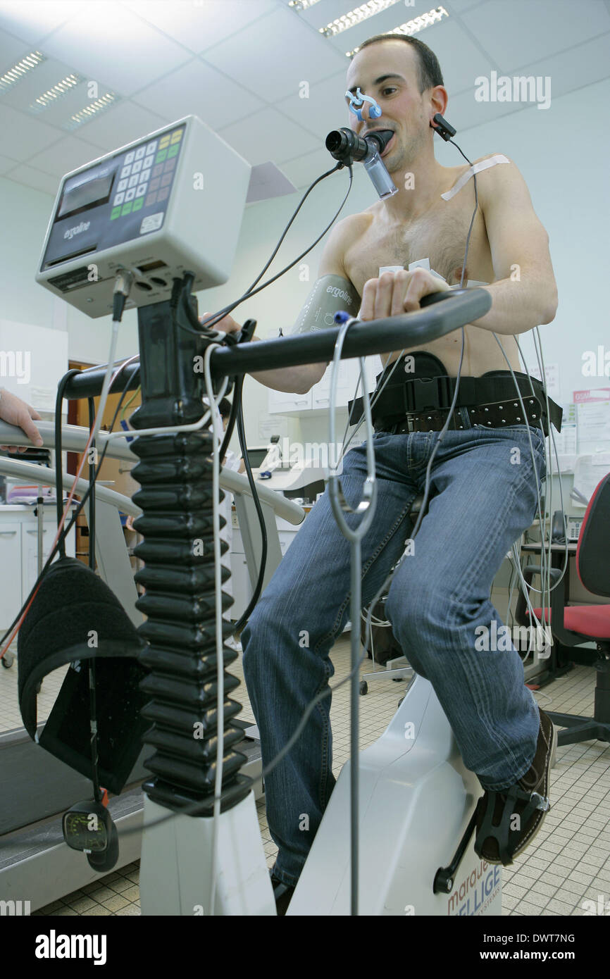 Stress test man Stock Photo - Alamy