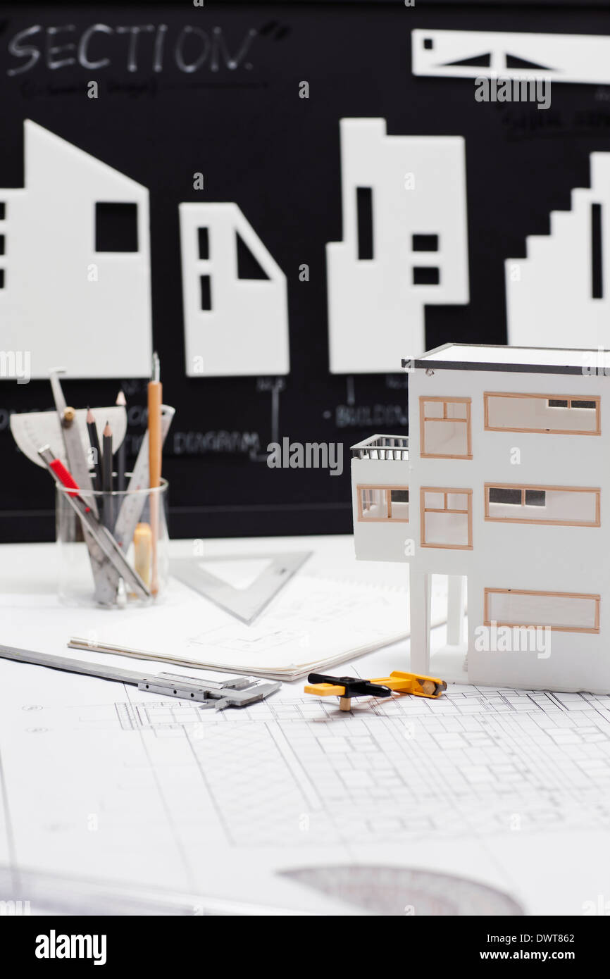 an architects working desk Stock Photo - Alamy