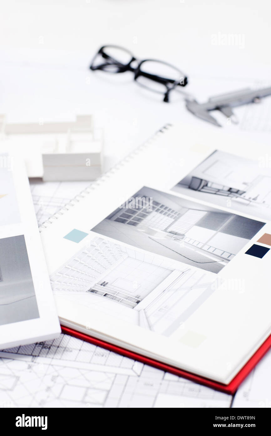 an architects working desk Stock Photo - Alamy