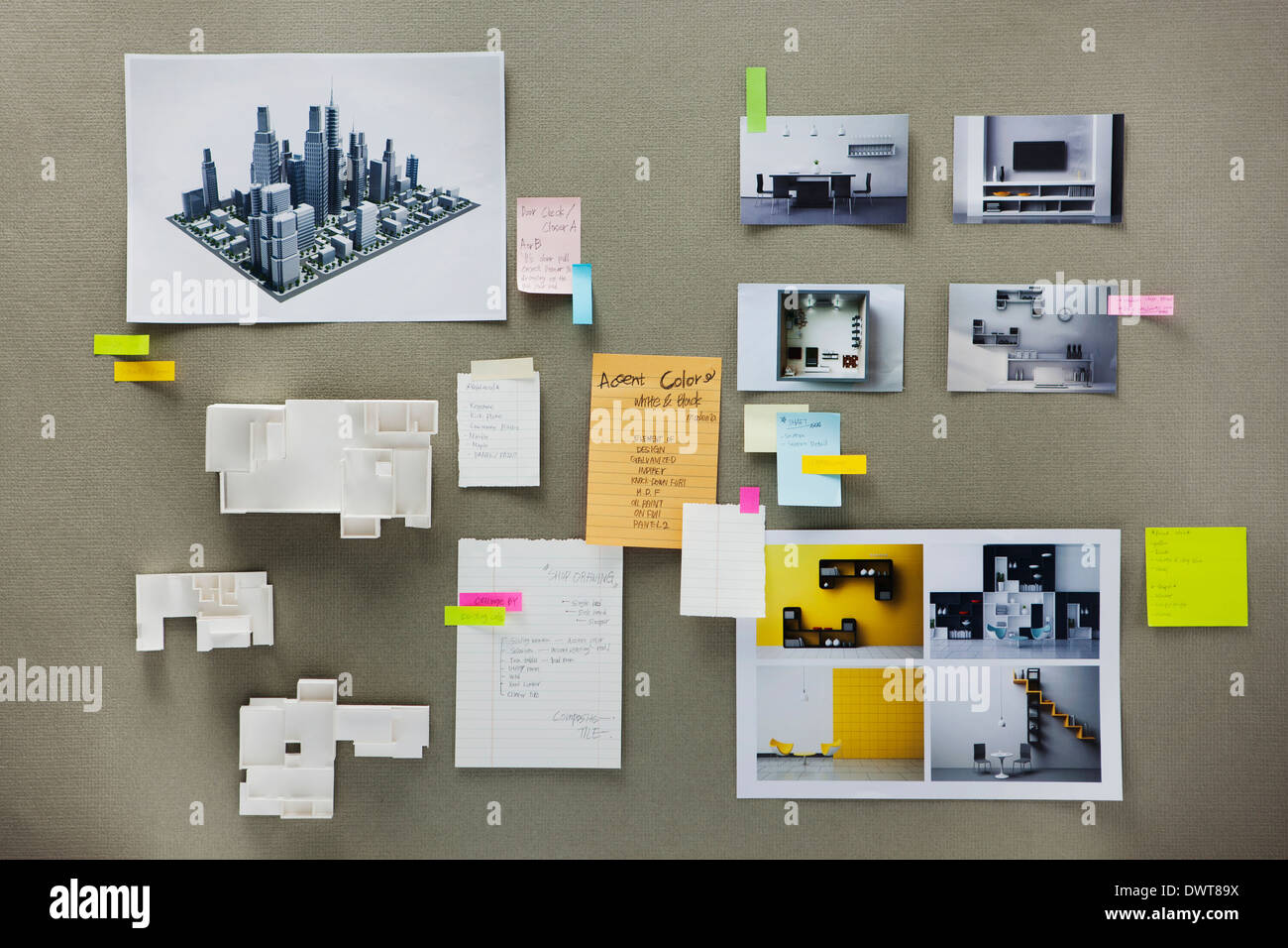 an architects work board Stock Photo - Alamy