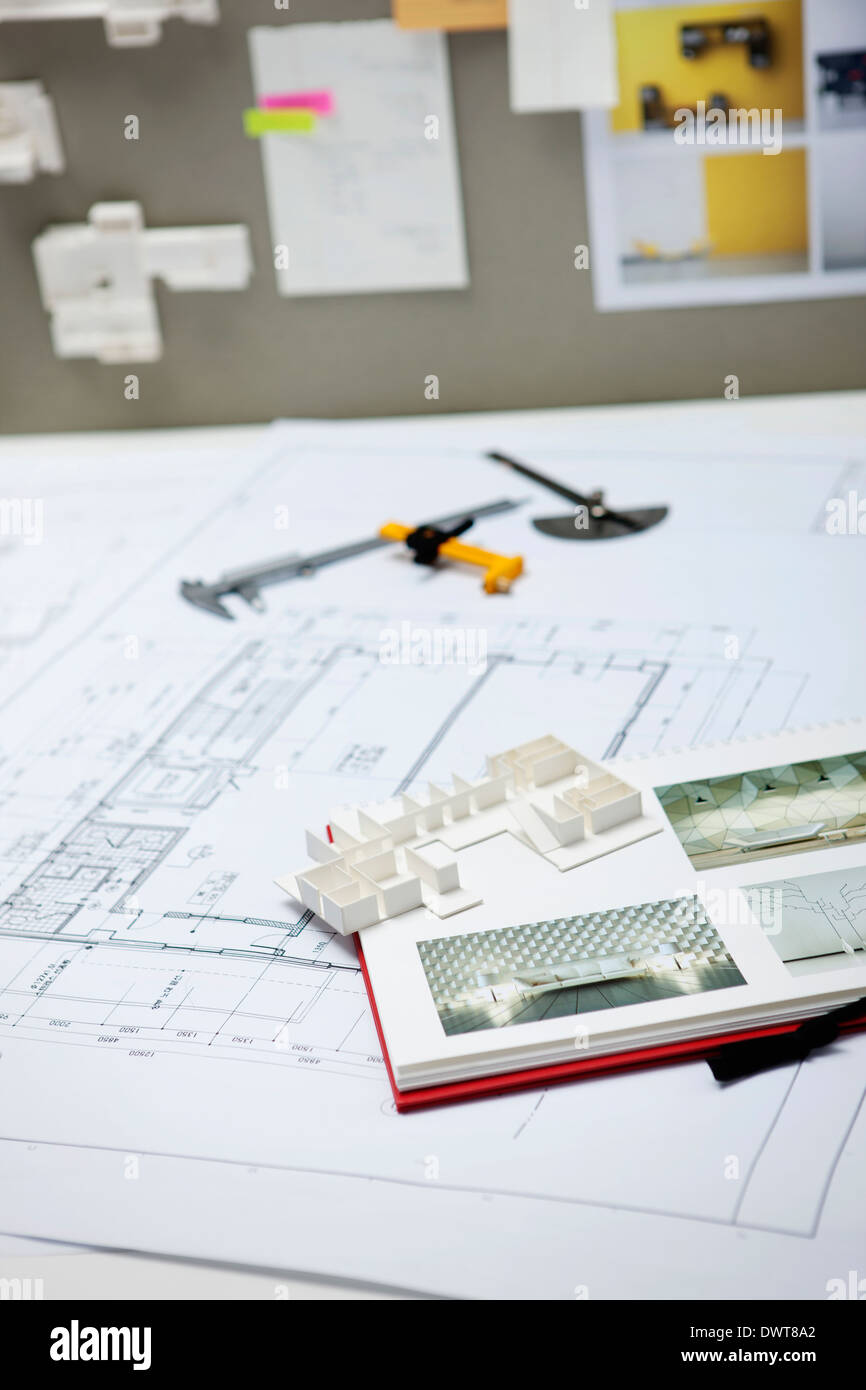 an architects working desk Stock Photo - Alamy