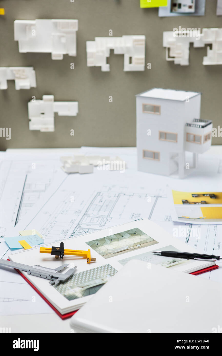 an architects working desk Stock Photo - Alamy