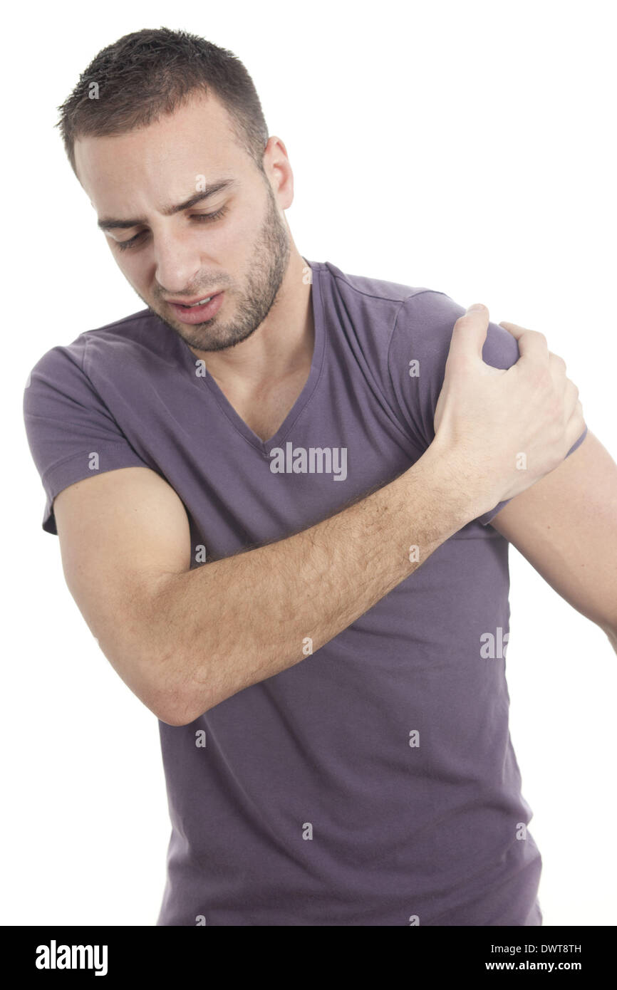 Shoulder pain man Stock Photo - Alamy