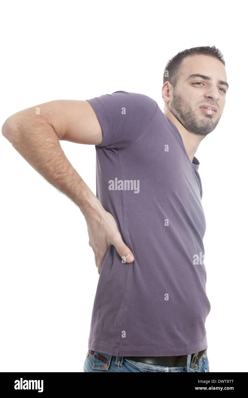Back pain man Stock Photo - Alamy