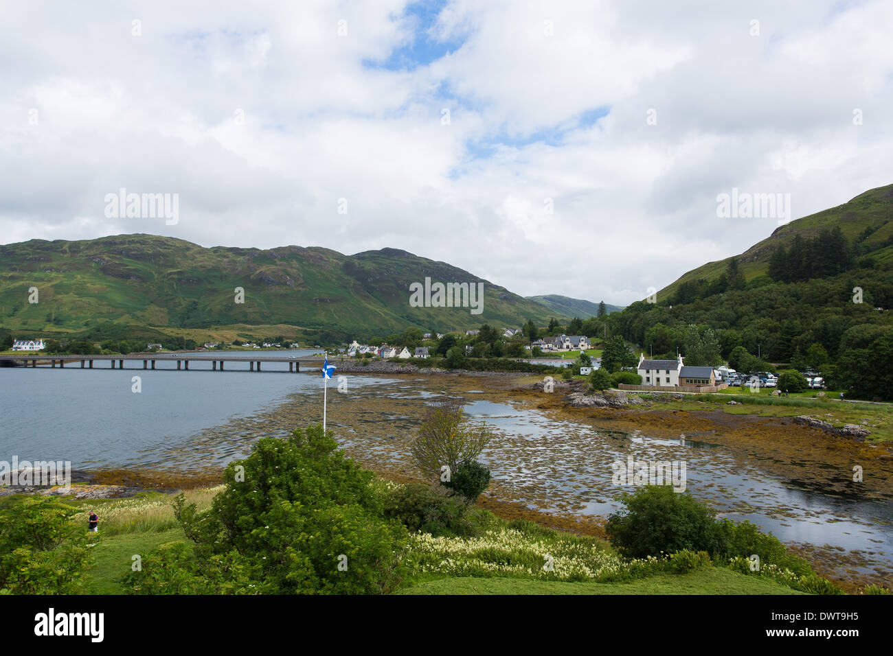 Dornie village from Eilean Donan Stock Photo - Alamy