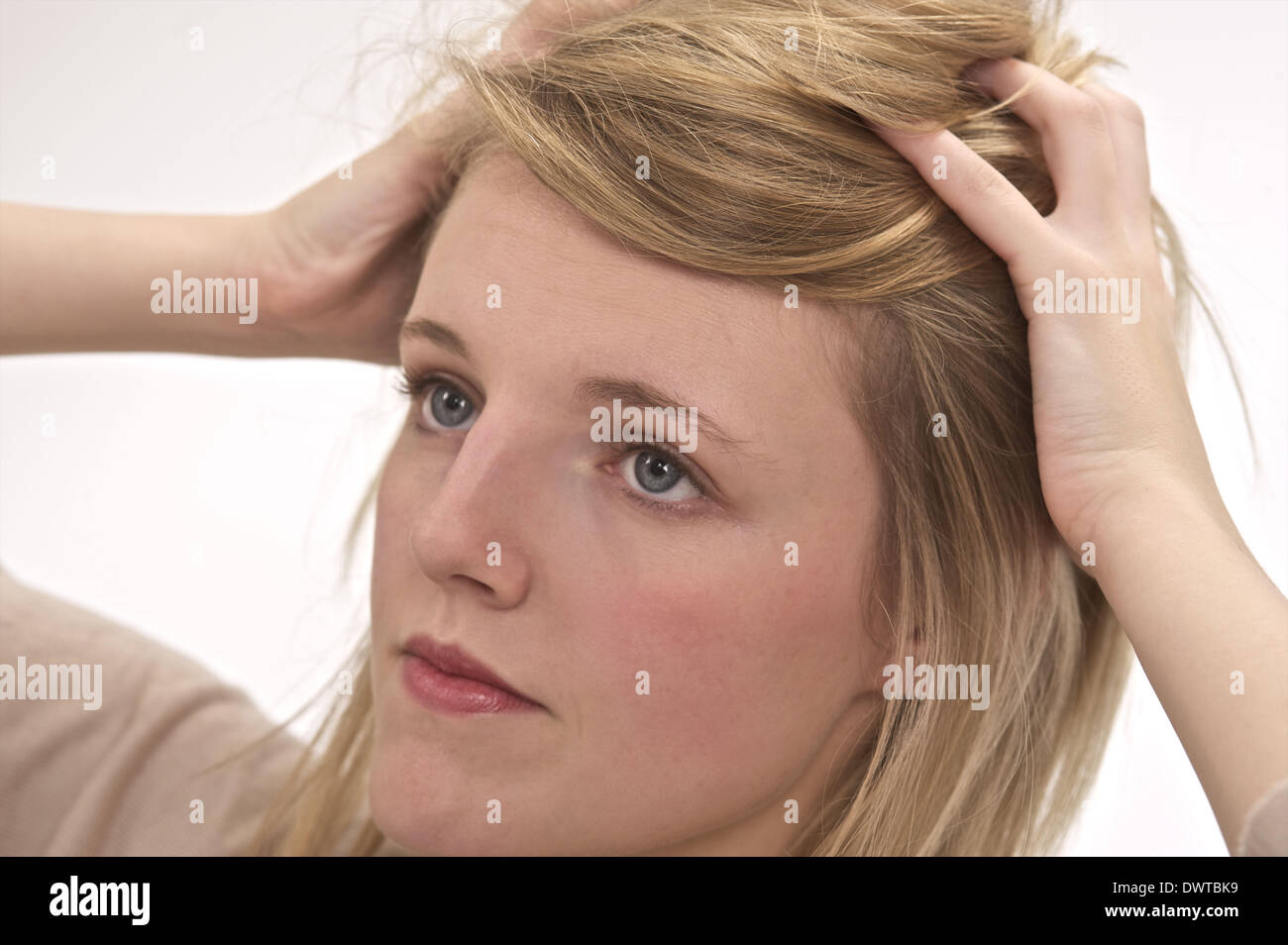 Hair care woman Stock Photo - Alamy