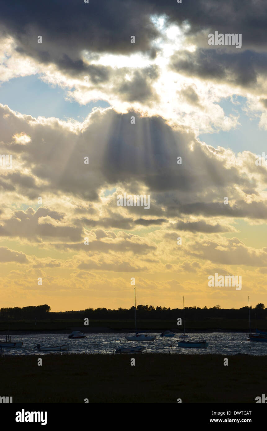 Sunset, River Alde, Slaughden, Aldeburgh, Suffolk Stock Photo - Alamy