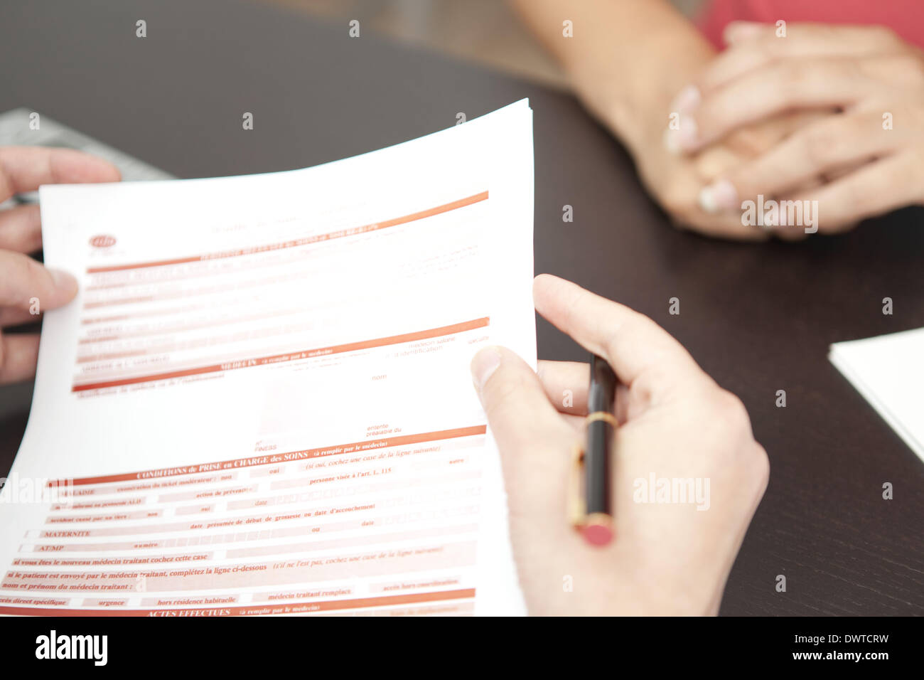 Medical claim sheet Stock Photo - Alamy