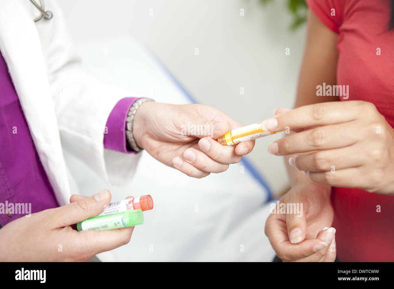Homeopathy pregnant woman Stock Photo - Alamy