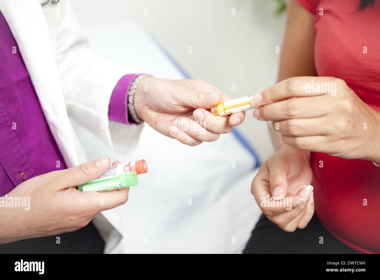 Homeopathy pregnant woman Stock Photo - Alamy