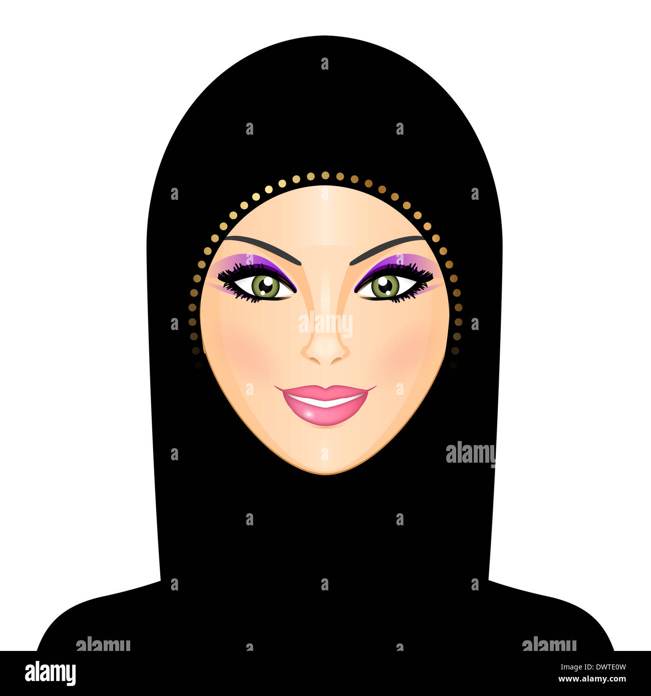 Vector illustration of arab woman Stock Photo - Alamy