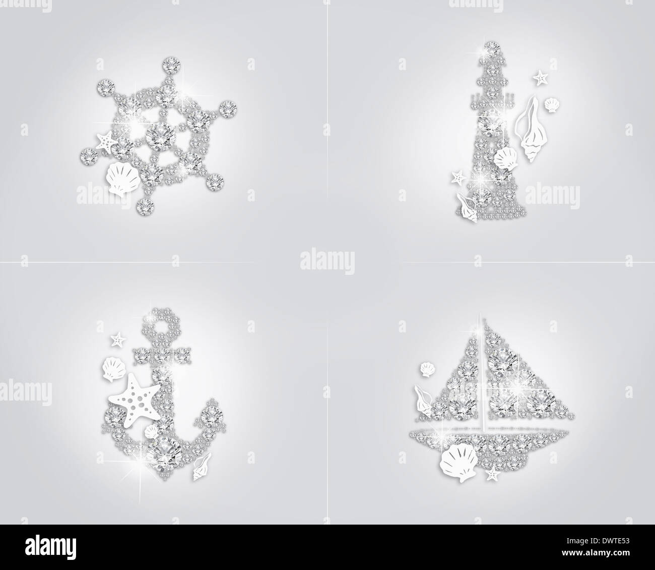 a set of items related to sea Stock Photo - Alamy