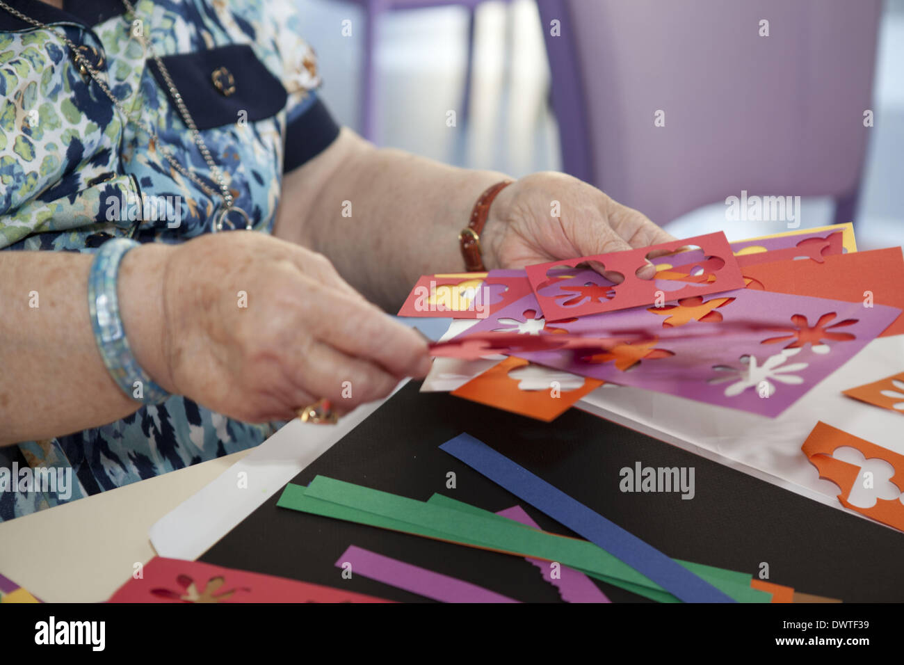 Manual activity senior Stock Photo - Alamy
