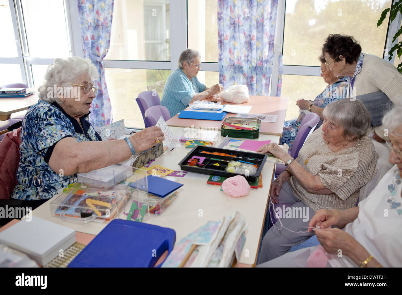 Manual activity senior Stock Photo - Alamy