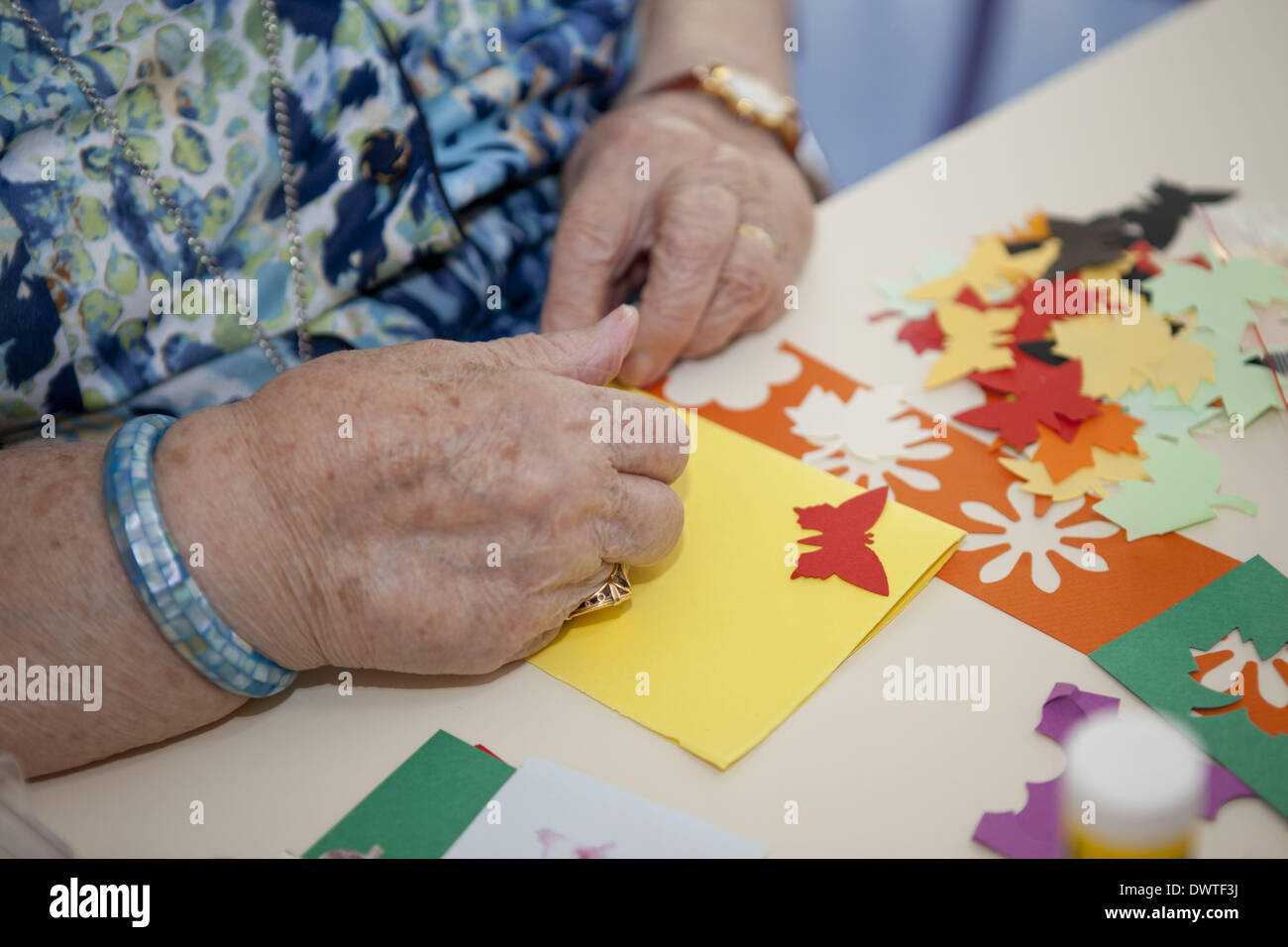 Manual activity senior Stock Photo - Alamy