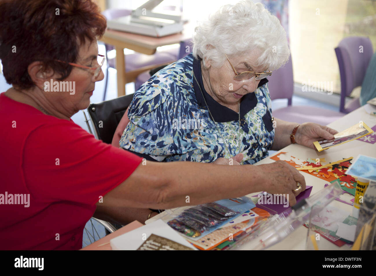 Manual activity senior Stock Photo - Alamy