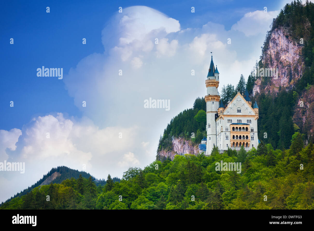 Neuschwanstein castle panoramic view hi-res stock photography and images - Alamy
