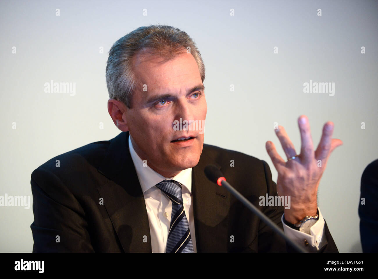 Kassel, Germany. 13th Mar, 2014. Wintershall chairman of the managing ...