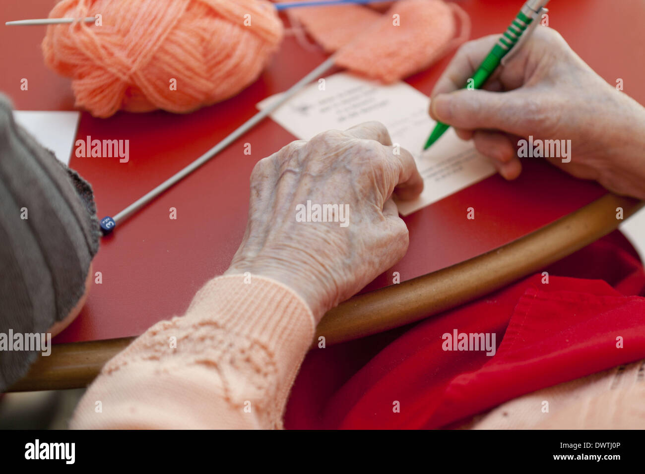 Manual activity senior Stock Photo - Alamy