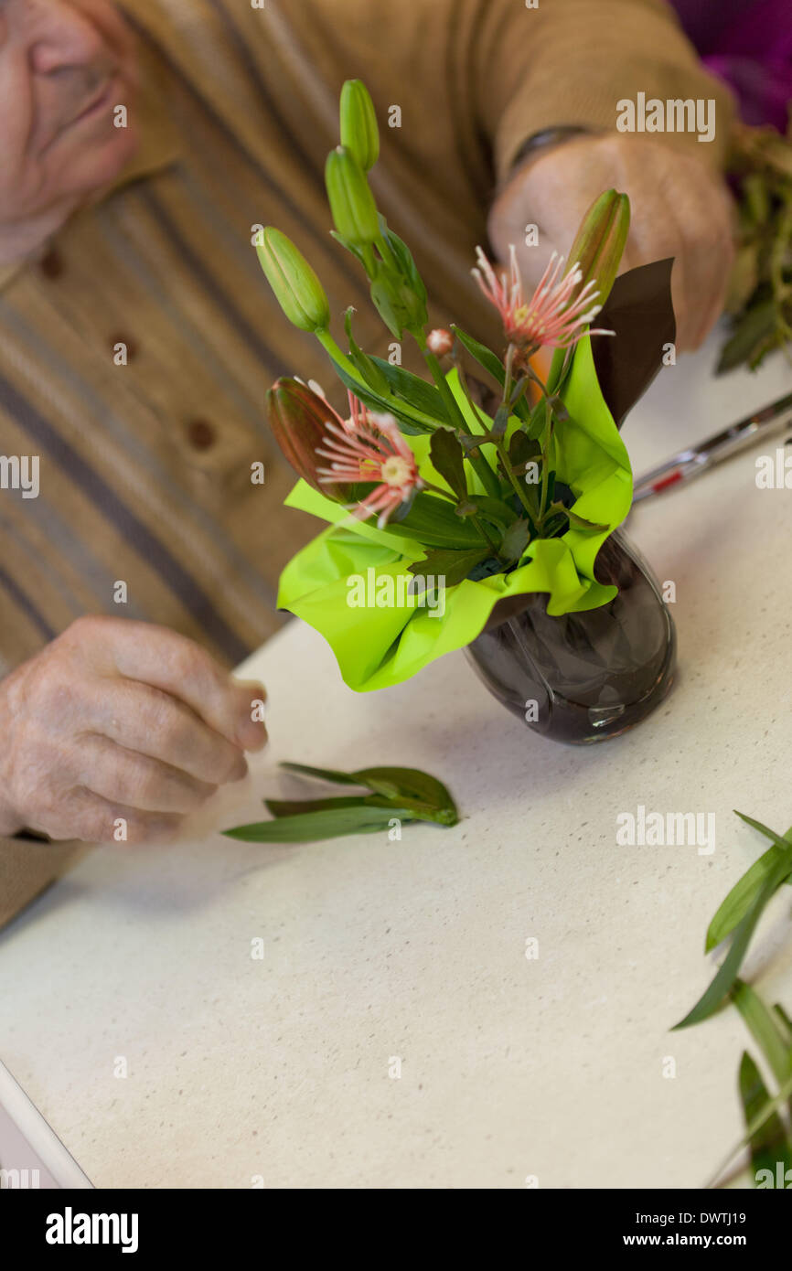 Manual activity senior Stock Photo - Alamy