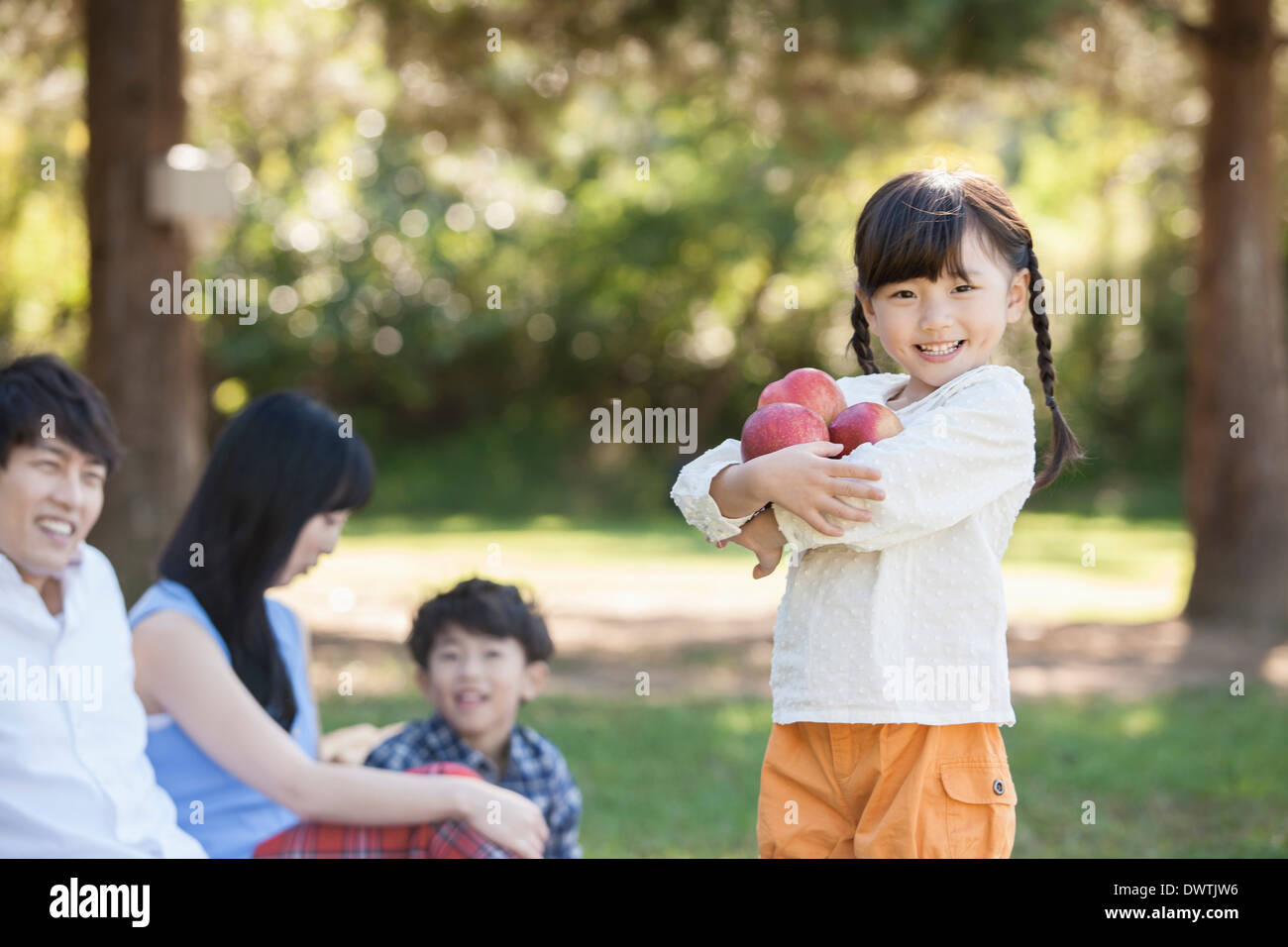 a family having a picnic day Stock Photo - Alamy