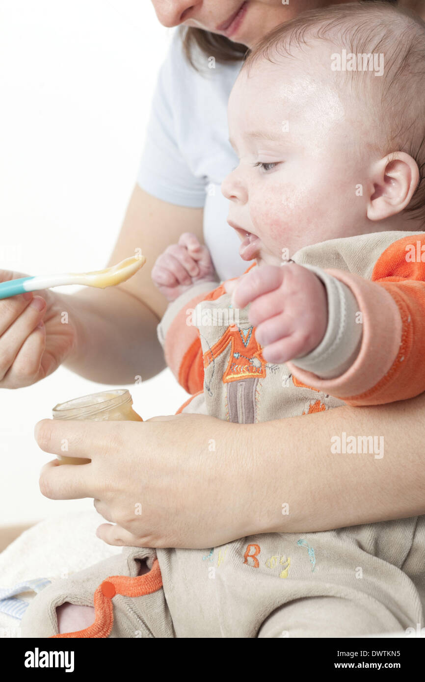 Pot compote baby Stock Photo - Alamy