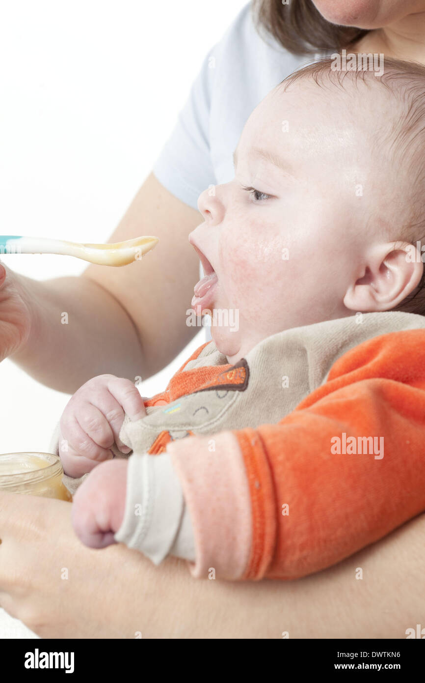 Woman and 10 month old baby hi-res stock photography and images - Alamy