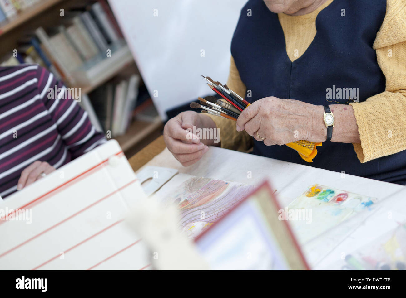 Manual activity senior Stock Photo - Alamy