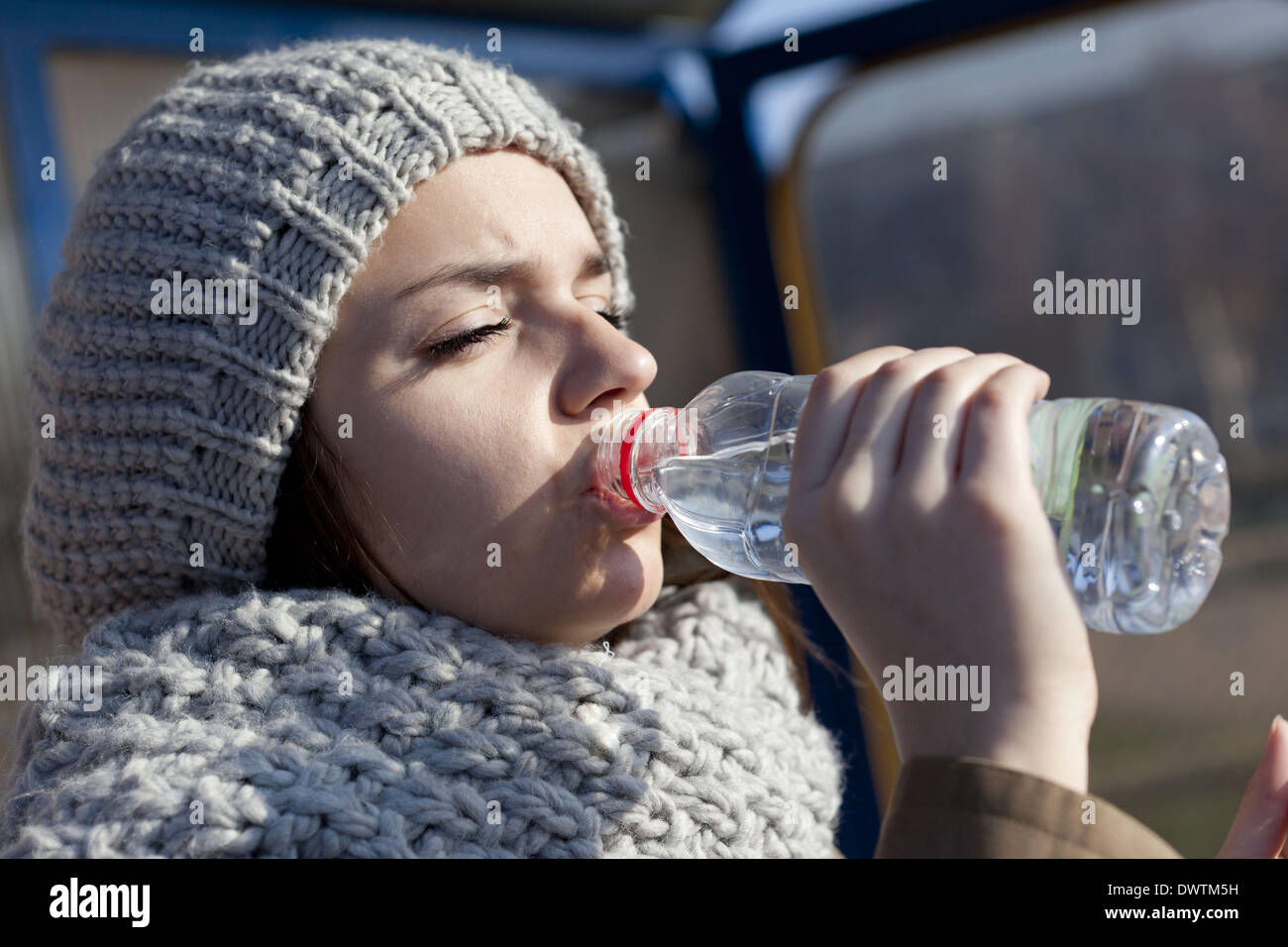 Cold drink teenage girl Stock Photo - Alamy