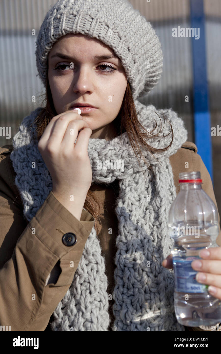 Treatment drug teenage girl Stock Photo - Alamy