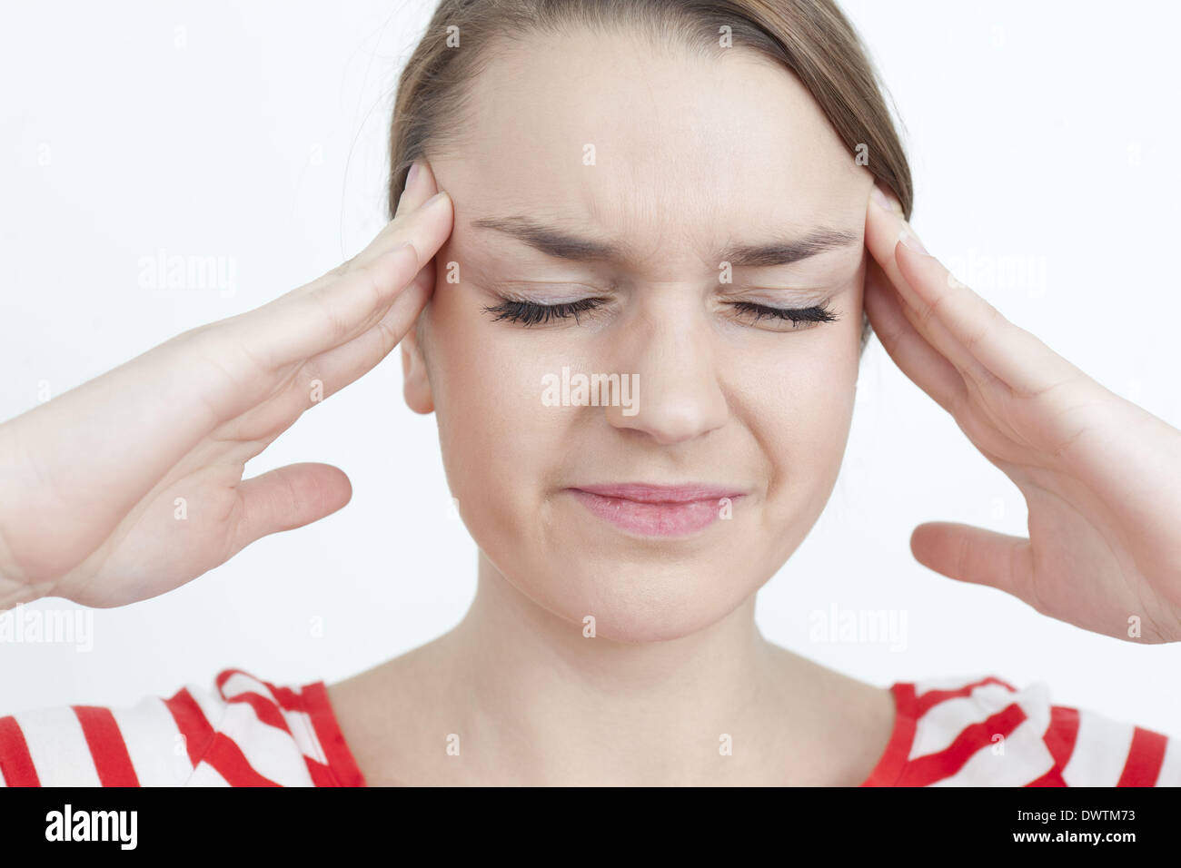 Headache teenage girl Stock Photo - Alamy