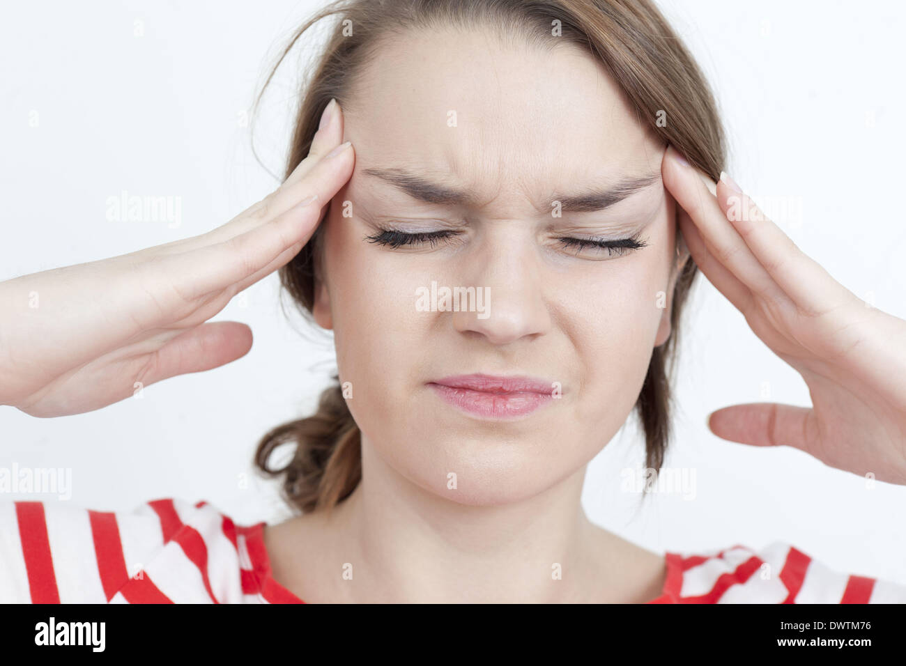 Headache teenage girl Stock Photo - Alamy