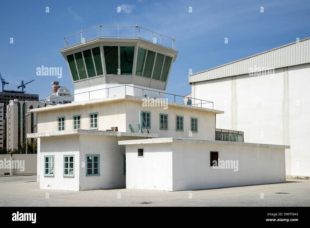 Control tower at Al Mahatta Museum, the preserved former airport in ...