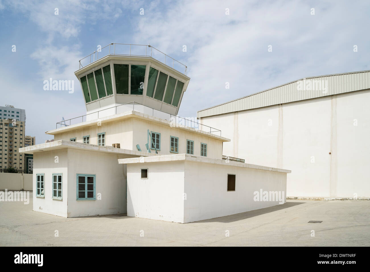 Control tower at Al Mahatta Museum, the preserved former airport in ...