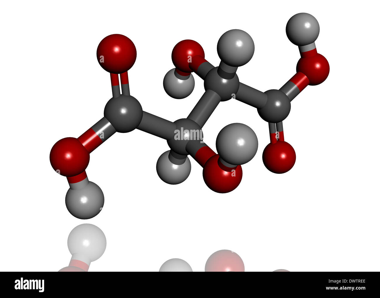 Tartaric acid molecule Stock Photo - Alamy