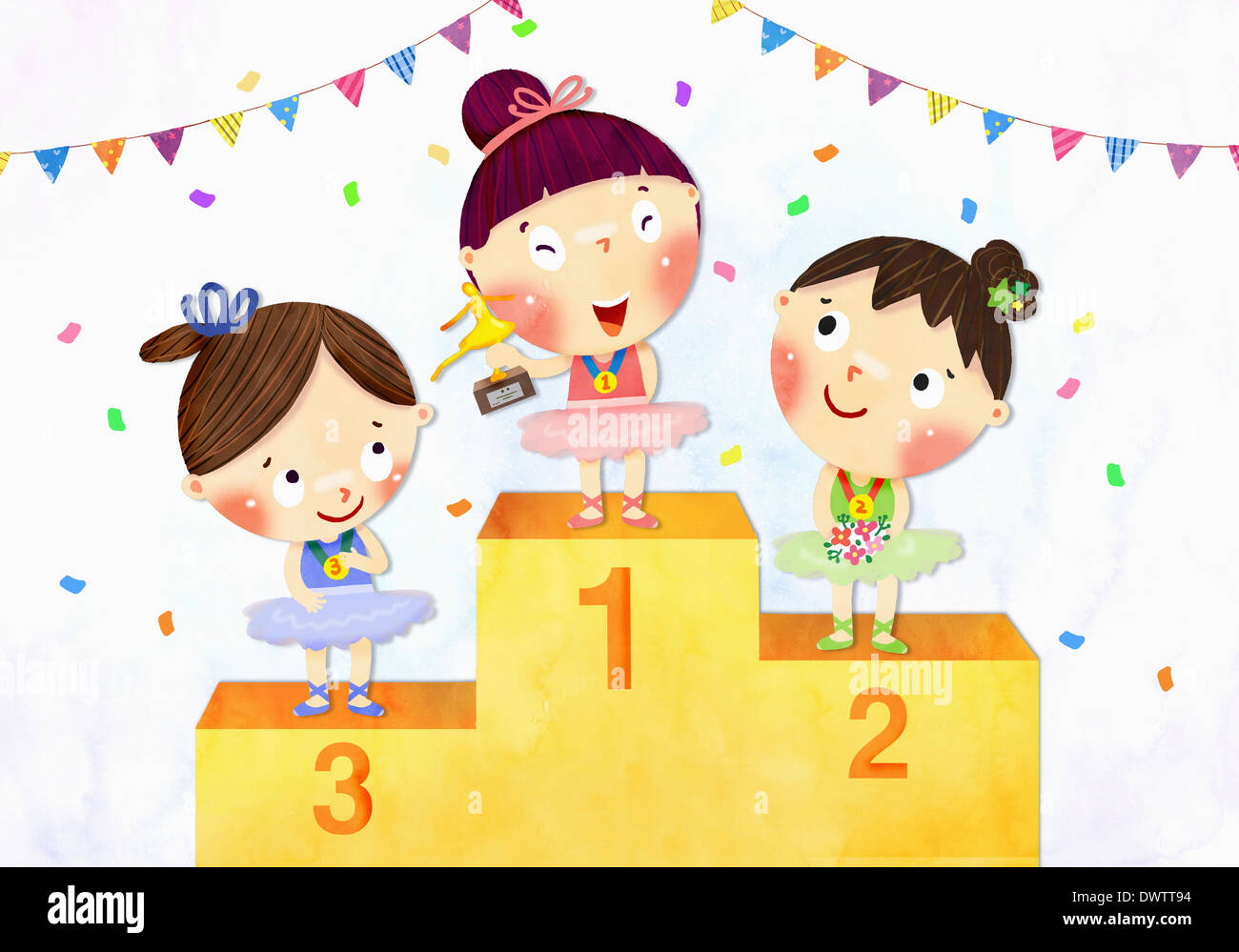 Kids standing on podium hi-res stock photography and images - Alamy