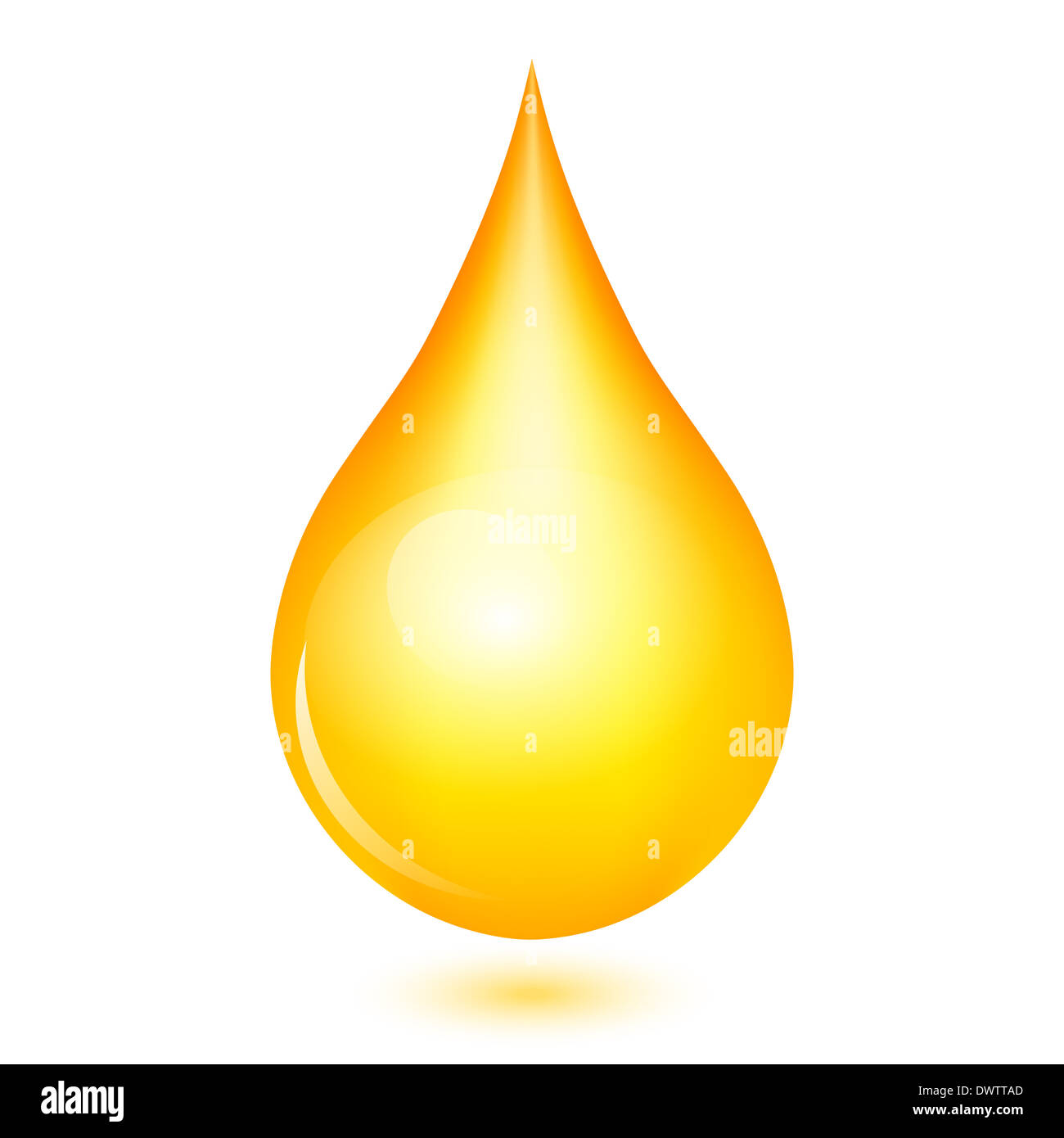 Vector illustration of yellow shiny drop Stock Photo - Alamy