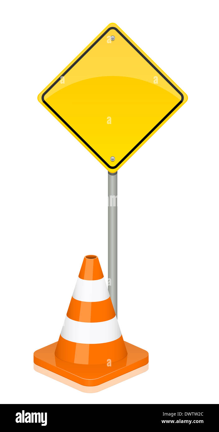 Vector illustration of warning sign Stock Photo - Alamy