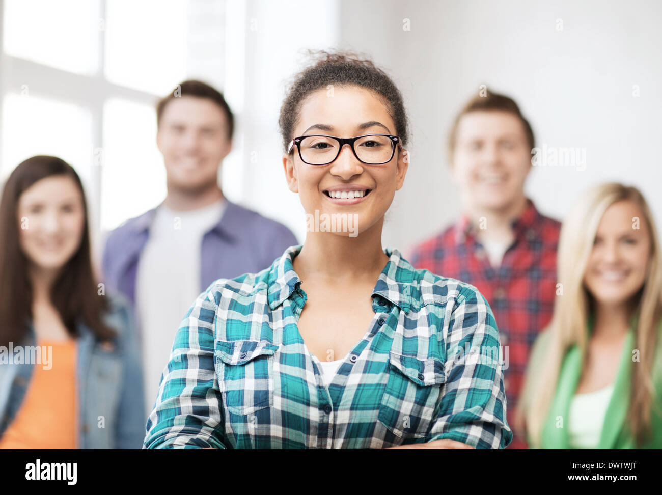 group of students at school Stock Photo - Alamy