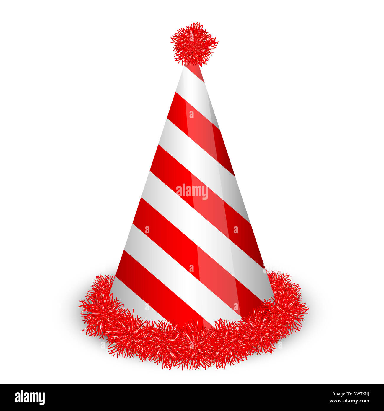 Vector illustration of birthday cap Stock Photo - Alamy