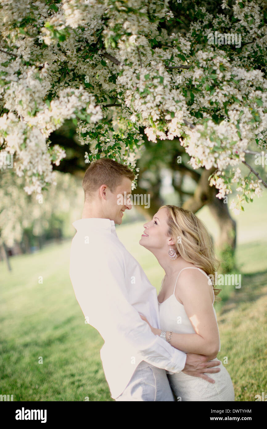 Man under apple tree hi-res stock photography and images - Alamy